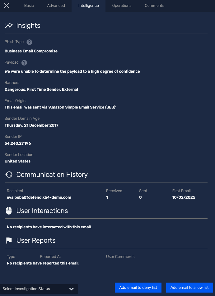 Defend - Recent Emails – KnowBe4 Knowledge Base