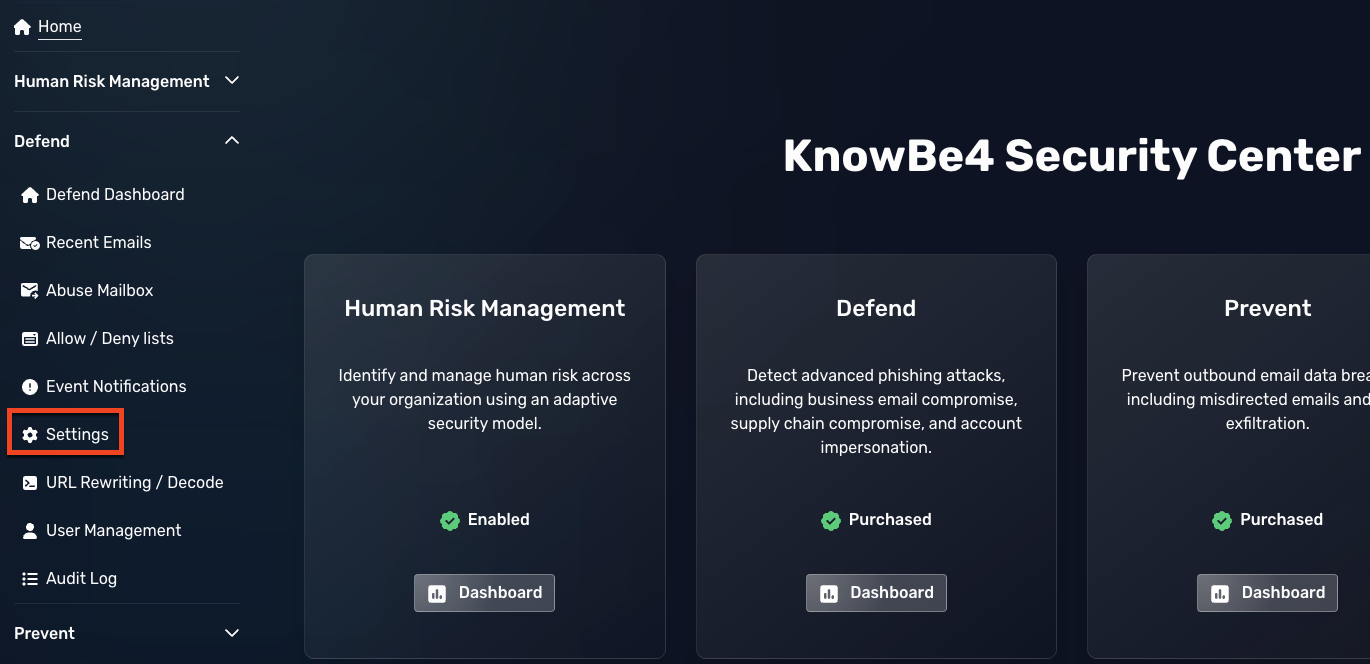 Defend - Configuring Unified Quarantine with Microsoft Defender for Office 365 – KnowBe4 ...