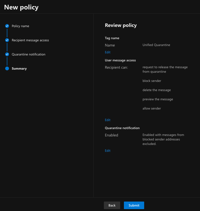 Defend - Configuring Unified Quarantine with Microsoft Defender for ...