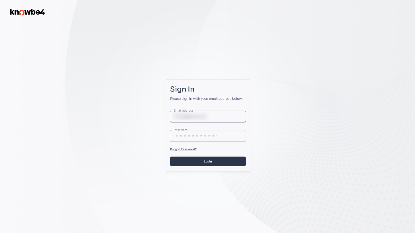 Login Page and Navigation Menu Overview – KnowBe4 Knowledge Base