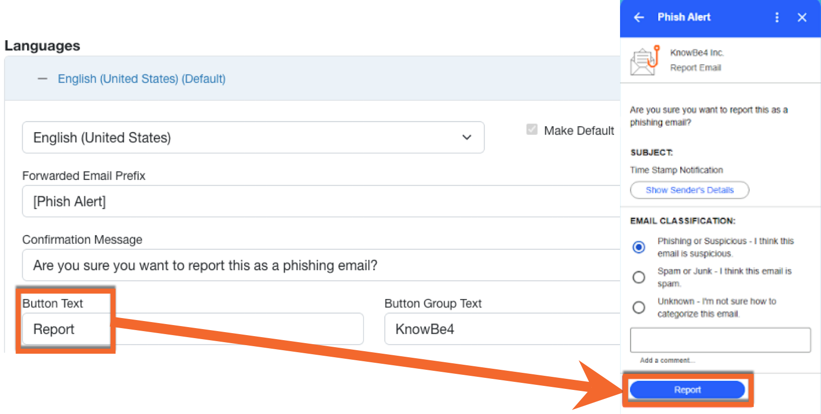 Phish Alert Button (PAB) Display Settings – KnowBe4 Knowledge Base