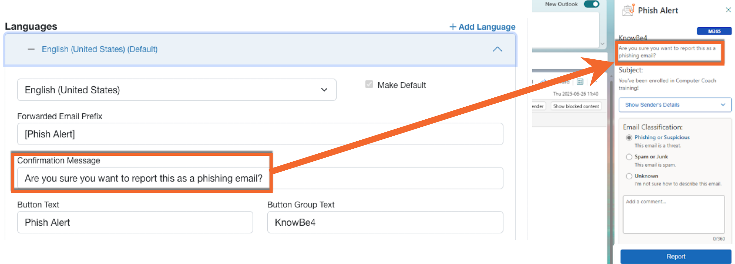 Phish Alert Button (PAB) Display Settings – KnowBe4 Knowledge Base