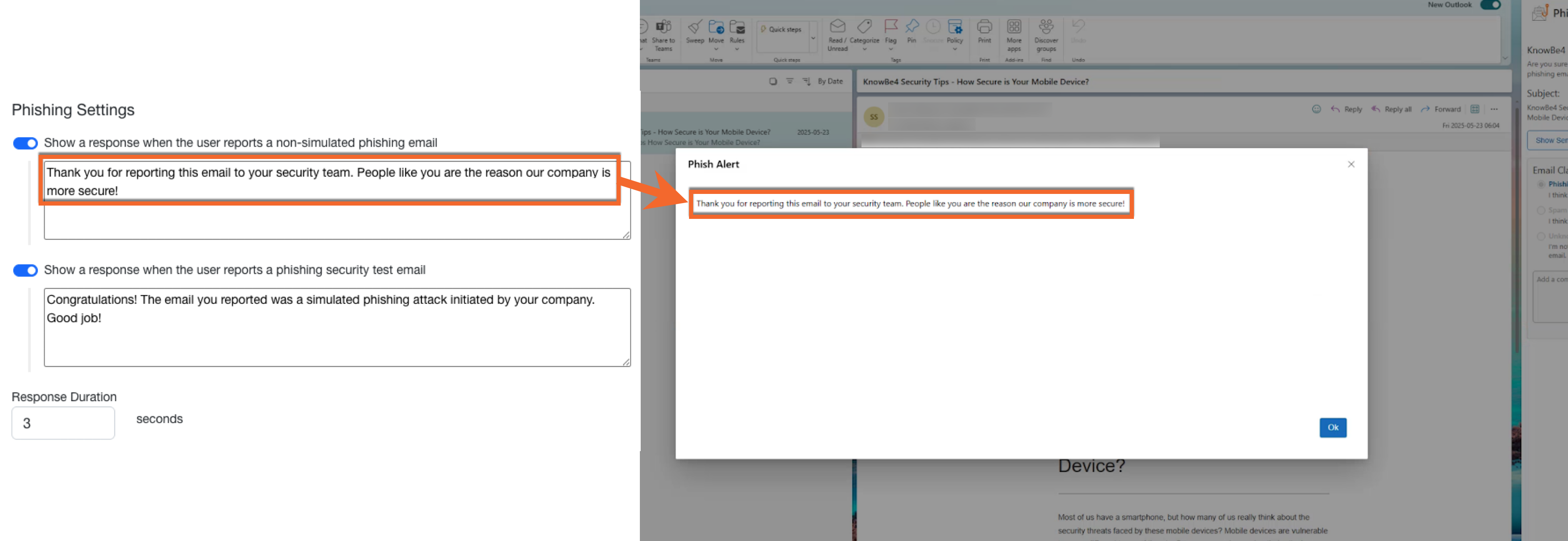 Phish Alert Button (PAB) Display Settings – KnowBe4 Knowledge Base