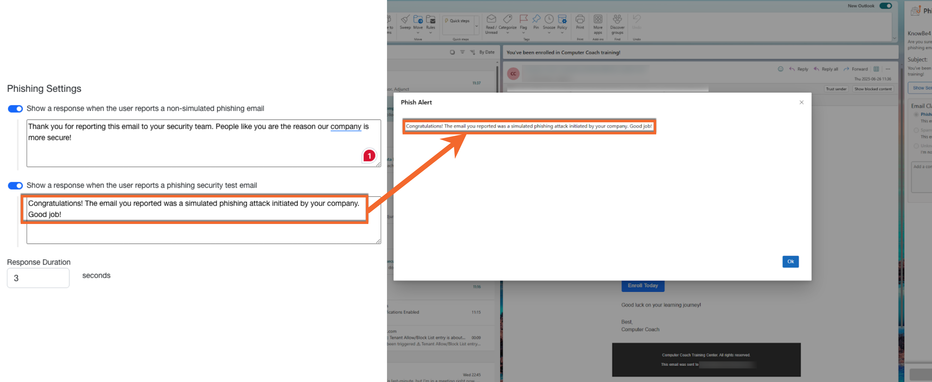 Phish Alert Button (PAB) Display Settings – KnowBe4 Knowledge Base