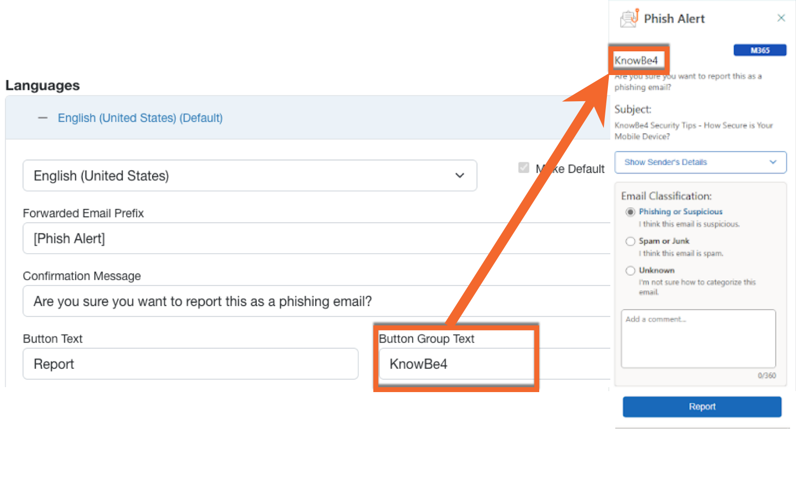 Phish Alert Button (PAB) Display Settings – KnowBe4 Knowledge Base