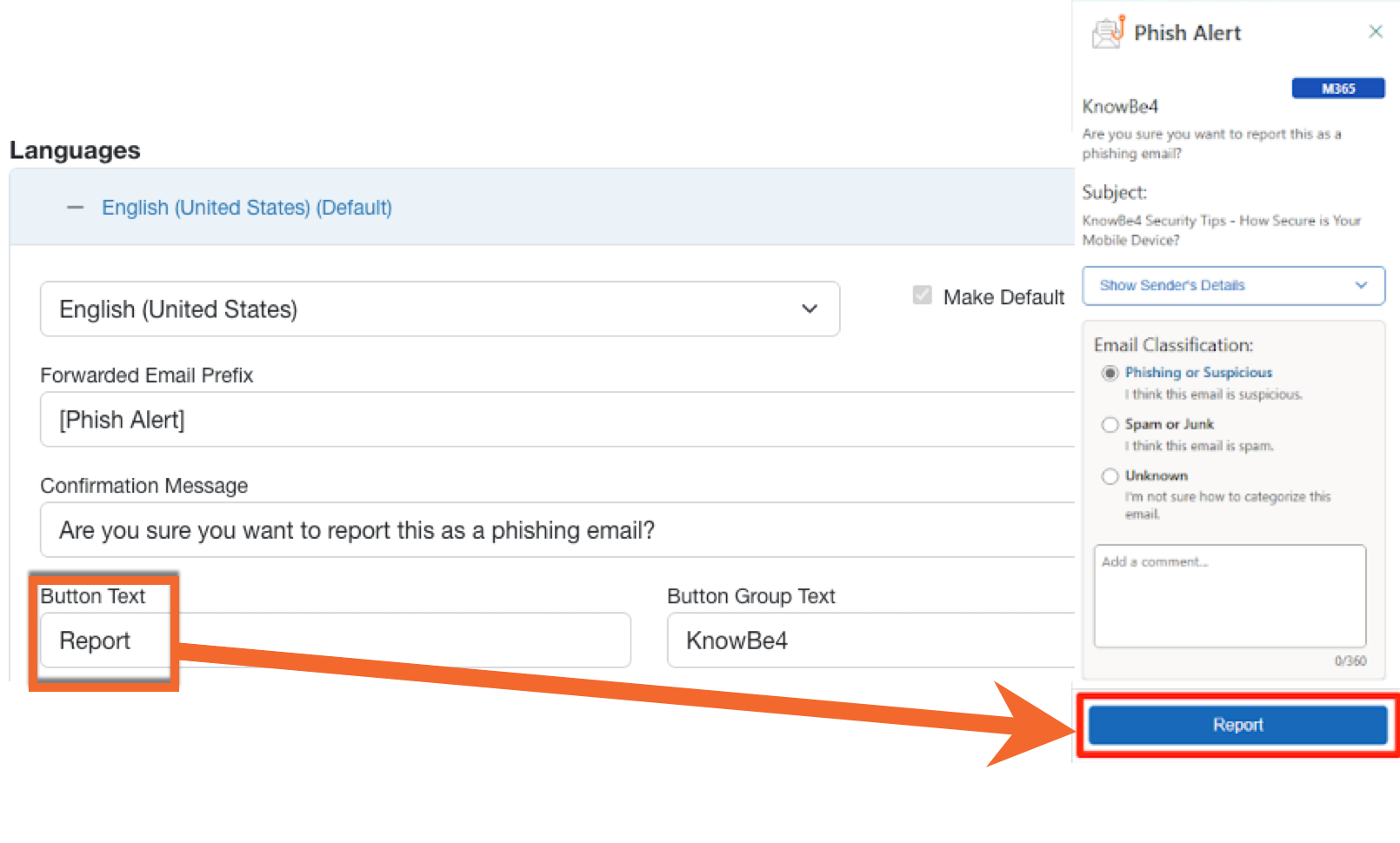 Phish Alert Button (PAB) Display Settings – KnowBe4 Knowledge Base