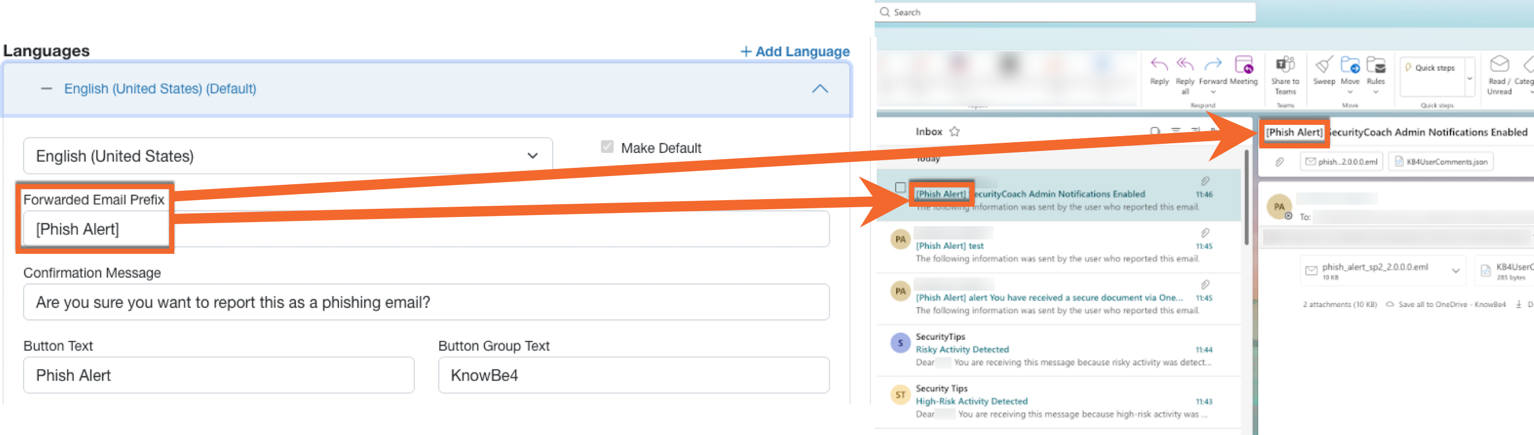 Phish Alert Button (PAB) Display Settings – KnowBe4 Knowledge Base