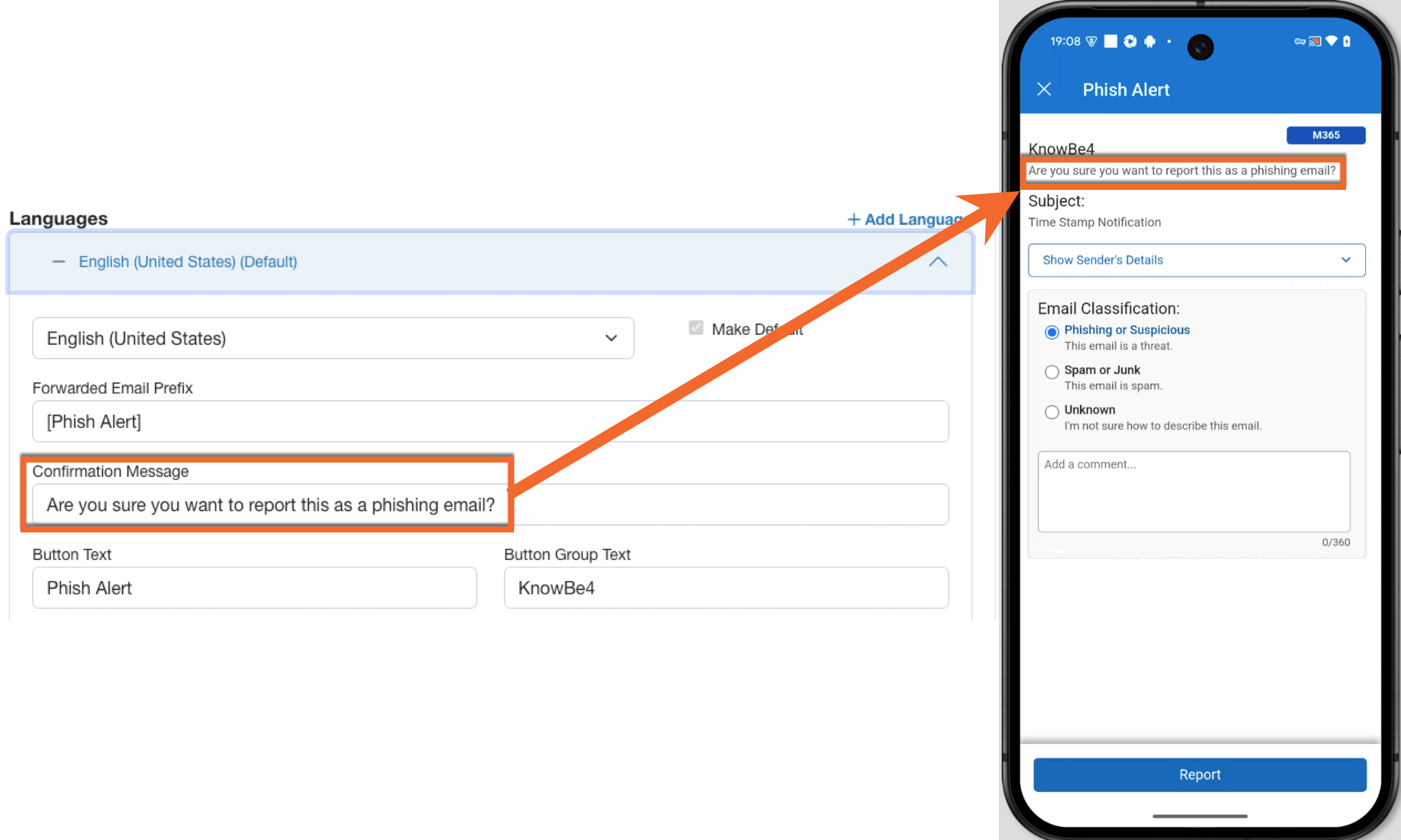 Phish Alert Button (PAB) Display Settings – KnowBe4 Knowledge Base