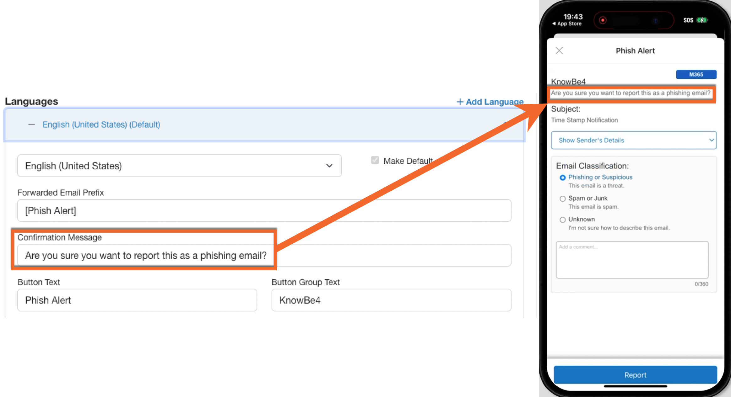 Phish Alert Button (PAB) Display Settings – KnowBe4 Knowledge Base