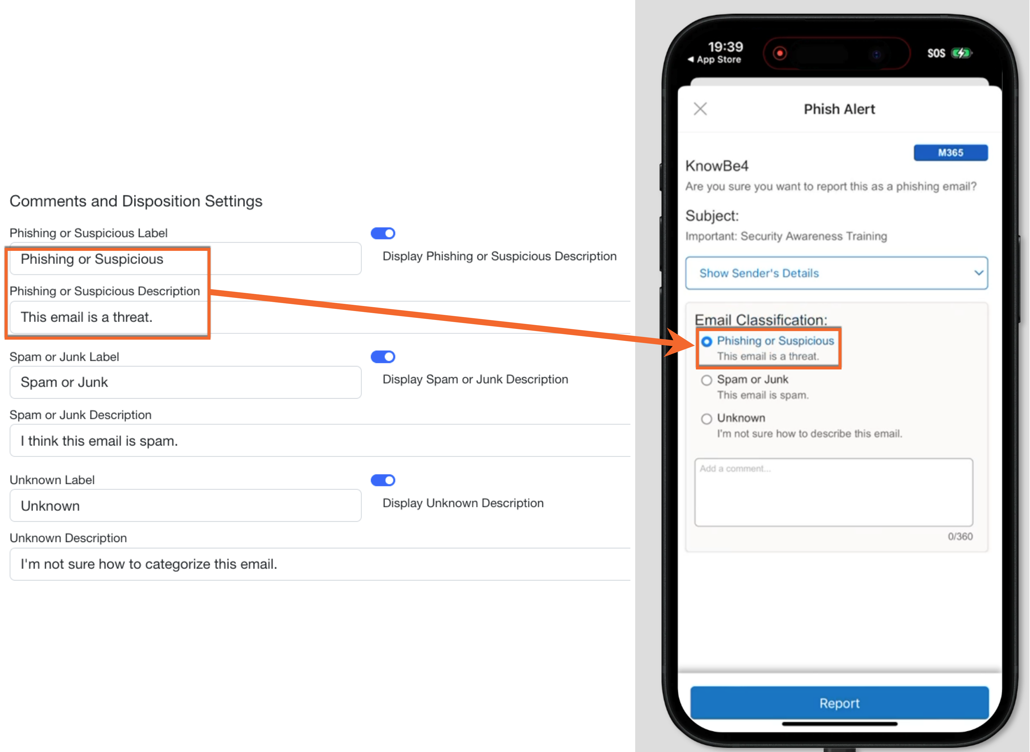 Phish Alert Button (PAB) Display Settings – KnowBe4 Knowledge Base