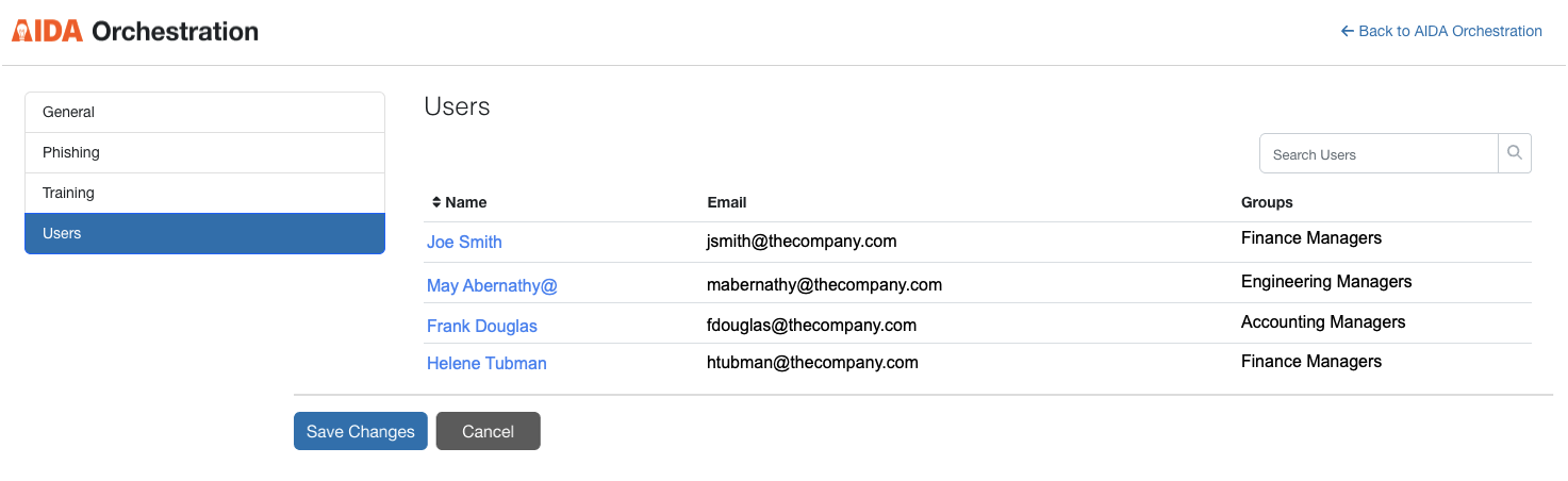 Guide AIDA Orchestration – Base de connaissances KnowBe4