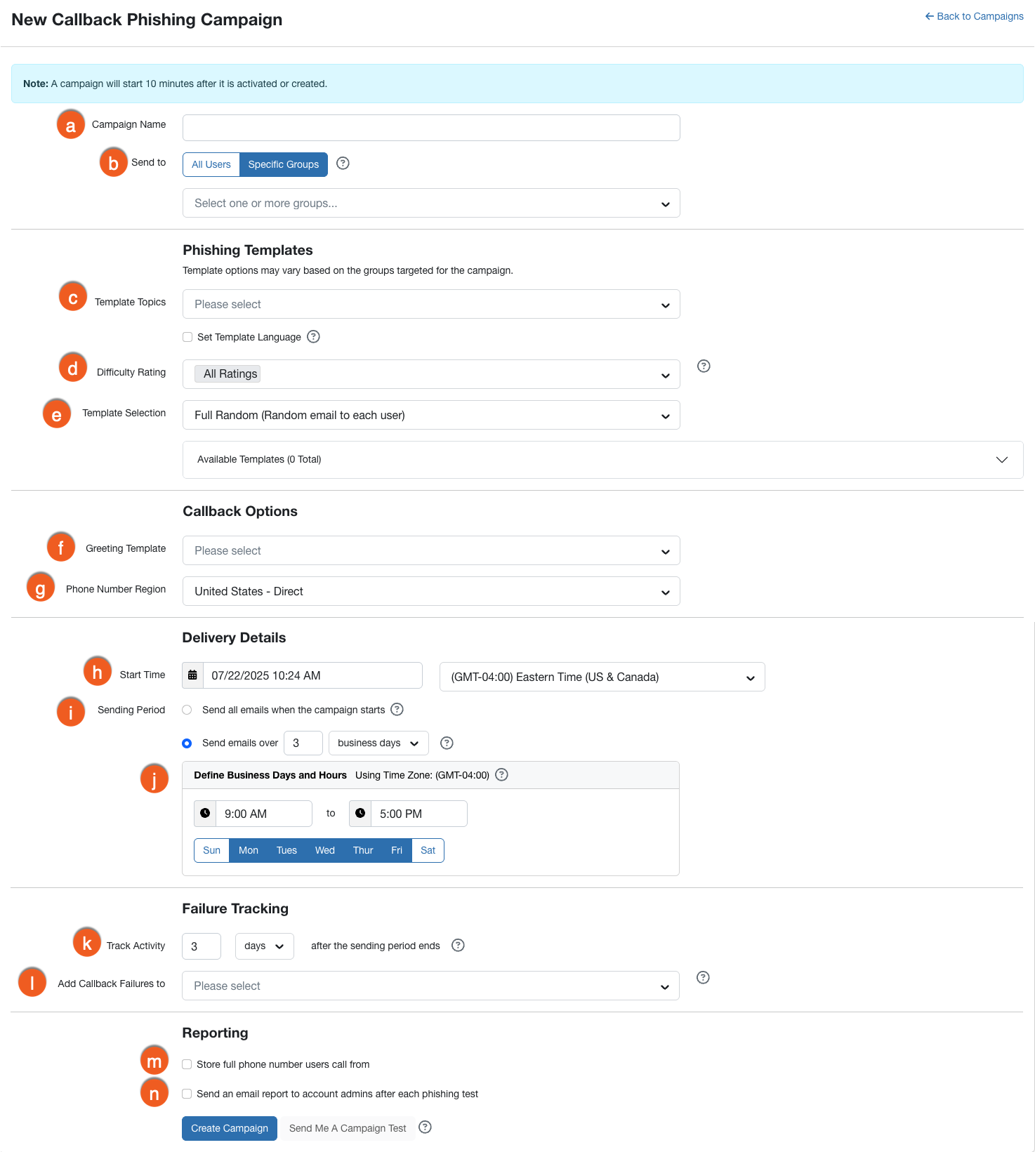 Create and Manage Callback Phishing Campaigns – KnowBe4 Knowledge Base