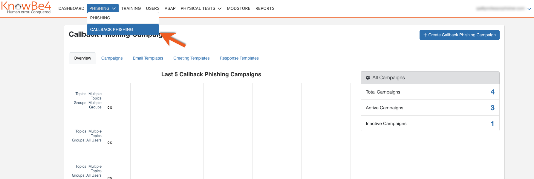 Create and Manage Callback Phishing Campaigns – KnowBe4 Knowledge Base