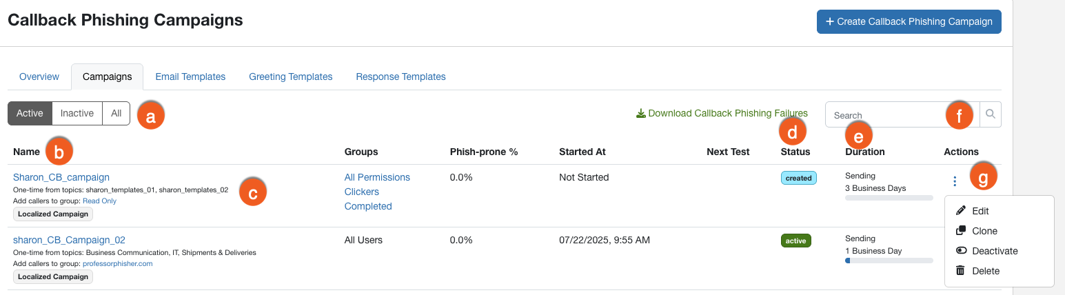 Create and Manage Callback Phishing Campaigns – KnowBe4 Knowledge Base