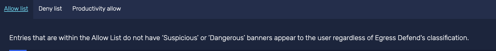 Defend - Allow or Deny Lists – KnowBe4 Knowledge Base