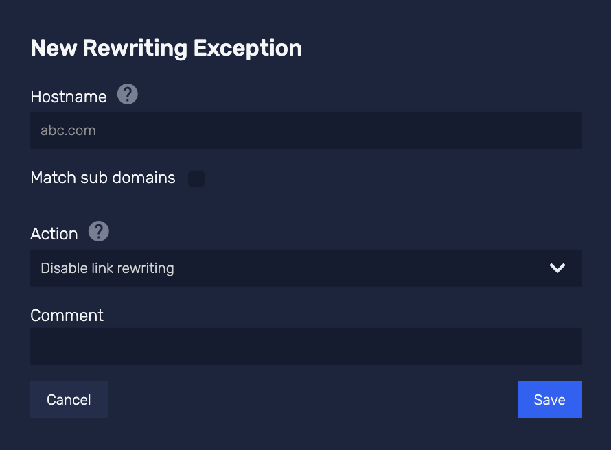 Defend - URL Rewriting Exceptions – KnowBe4 Knowledge Base